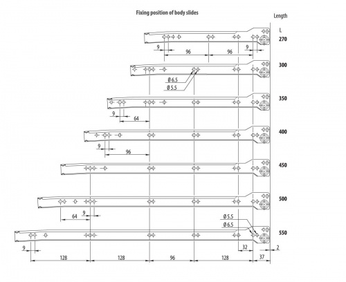 Metal Kitchen Drawer Runner & Side Set WHITE - solmer.co.uk